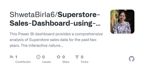 Github Shwetabirla6superstore Sales Dashboard Using Power Bi This