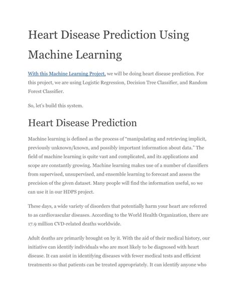 Ppt Heart Disease Prediction Using Machine Learning Powerpoint