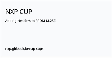 Adding Headers To Frdm Kl25z Nxp Cup
