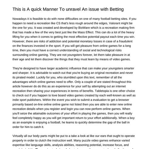 this is a fast approach to resolve a problem with bettinggpbox pdf pdf