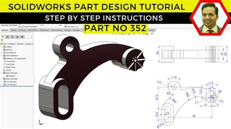 Solidworks Part Design Tutorial Beginner To Advanced Techniques Part No 352 Youtube