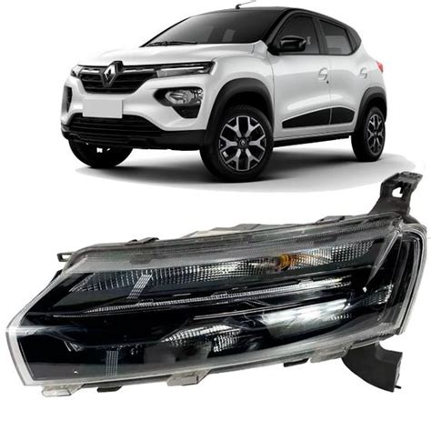 Farol Kwid Superior Drl Led Esquerdo Ams Auto Farol De Milha Magazine Luiza