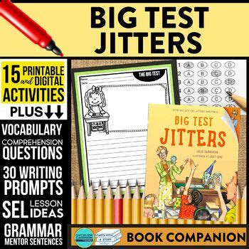 BIG TEST JITTERS Activities Worksheets Reading Comprehension Questions