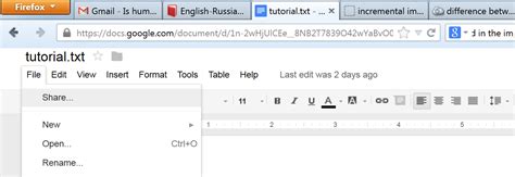 What Is The Difference Between Google Docs Share And Publish On The Web Options Web
