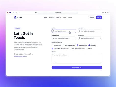 Contact Form Ui Designs Themes Templates And Downloadable Graphic