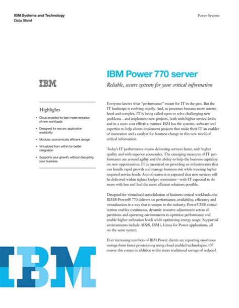 Ibm Power 770 Server Pdf