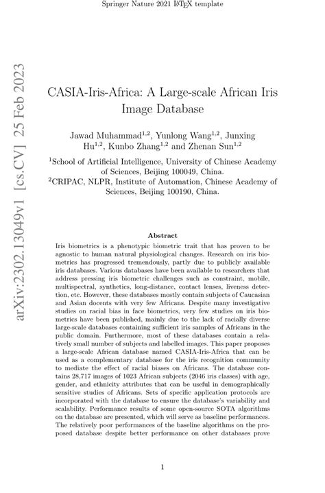 pdf casia iris africa a large scale african iris image database