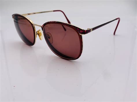 Vintage Perry Ellis Pe 12 Purple Gold Metal Oval Sung… Gem