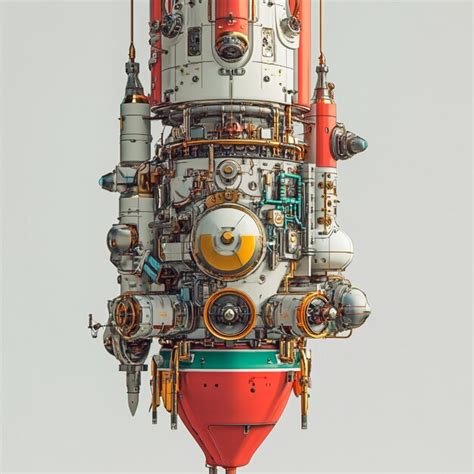 A Detailed View Of A Rockets Propulsion System With Visible Components