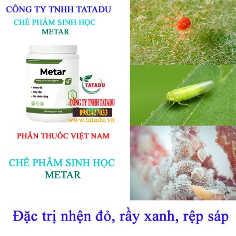 Metar ChẾ PhẨm Sinh HỌc ĐẶc TrỊ NhỆn ĐỎ RẦy RỆp BỌ CÁnh CỨng
