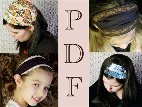 Adult Head Covering Pattern Headcovering Pattern Wide Fabric Headband