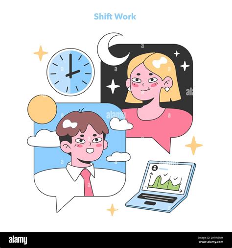 shift work concept showcases employees balancing day and night tasks
