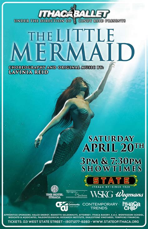 Ithaca Ballet Presents The Little Mermaid Tickets At State Theatre Of