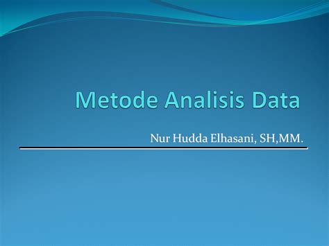 File Kuliah Metode Analisis Data