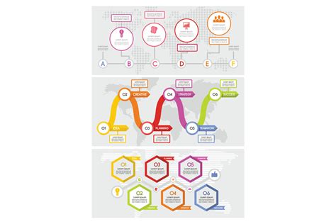 Workflow Timeline Banner Concept Set Flat Style By Anatolir56 TheHungryJPEG