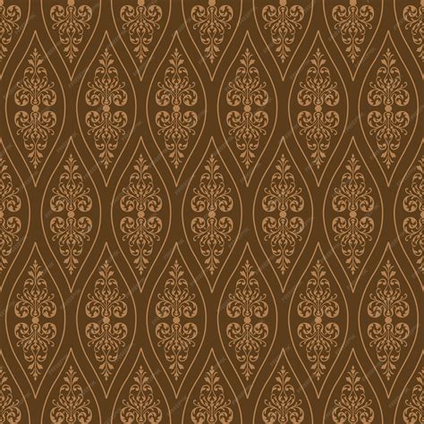 Premium Vector Seamless Decorative Pattern On Brown Background