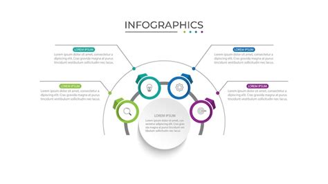 Векторный инфографический шаблон бизнес презентации с круговой взаимосвязи с 4 вариантами