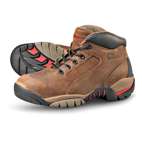 Mens Rocky® Steel Toe Hiking Boots Brown 170723 Hiking Boots