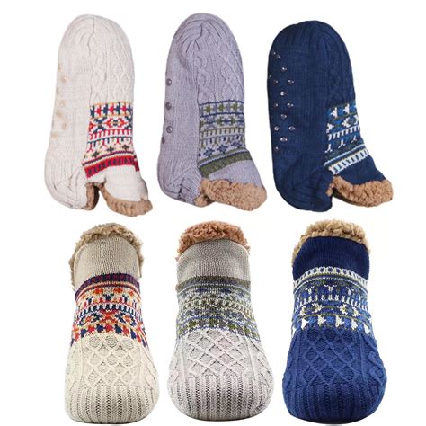 3pairs Anti Slip Soft Slipper Sock For Indoor Home Men House Slippers