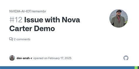 Issue With Nova Carter Demo Issue NVIDIA AI IOT Remembr GitHub