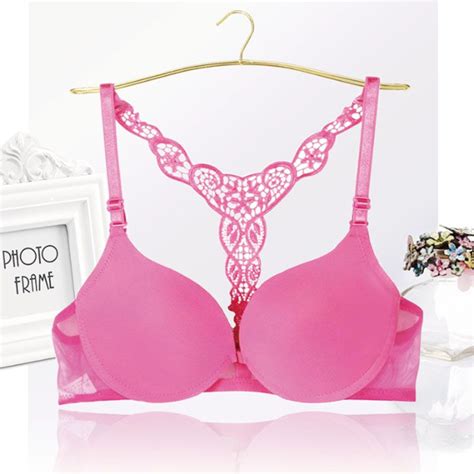 Sexy Front Closure Smooth Bras Charming Lace Racer Back Racerback Push Up Bras New Fashion