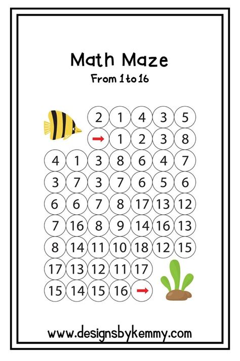 Free Printable Math Maze Worksheet Designs By Kemmy Kindergarten Worksheets Kindergarten