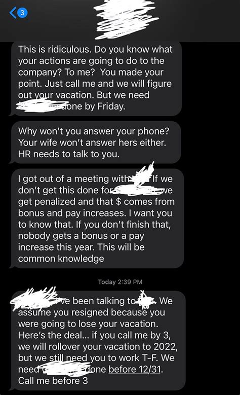 Employee Quits Because Company Denies Their Vacation Boss Begs Them To