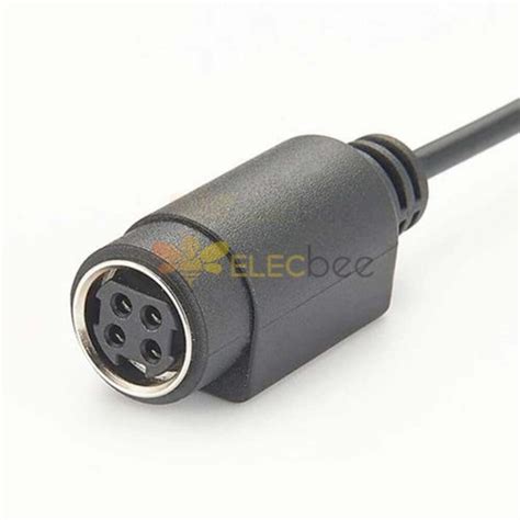 4 Pin DIN Male To Female Power Cable 1M