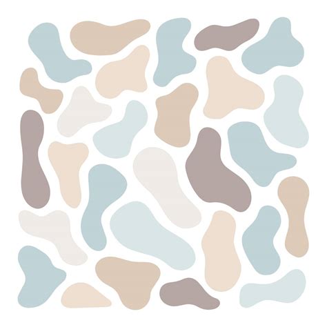 Vector Pastel Colors Various Abstract Shapes Cute Boho Nursery Clipart