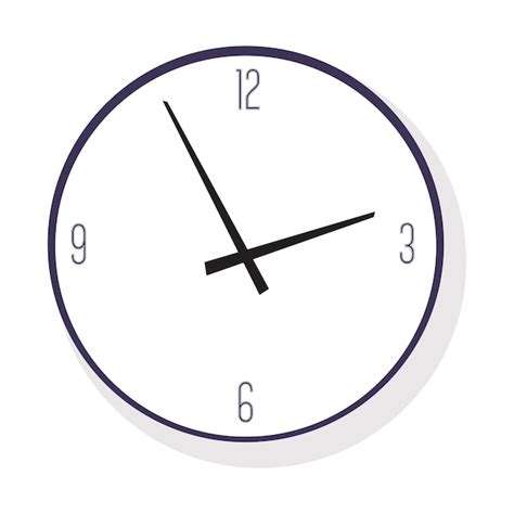 Premium Vector Minimal White Round Analog Wall Clock
