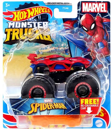 Hot Wheels Monster Trucks Marvel Spider Man 164 Diecast Car 2021 Mattel Toys Toywiz
