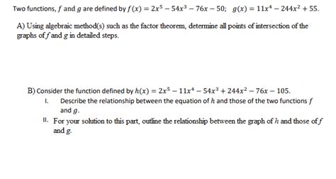 solved two functions f and g are defined by