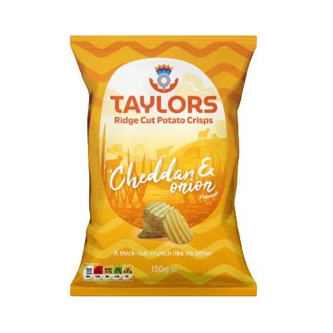 Taylors Jalapeno And Mature Cheddar Flavour Ridge Cut Potato Crisps 150g