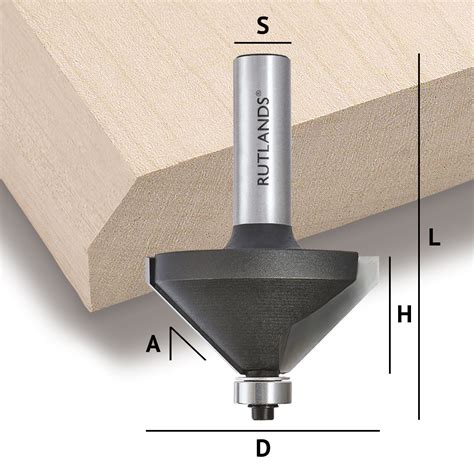 Tct Router Bit Chamfer With Bearing Next Day Delivery Rutlands