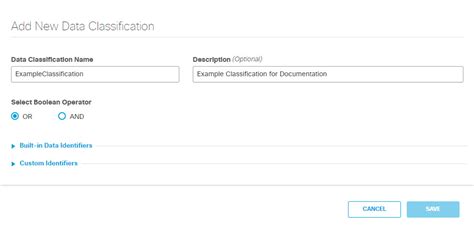 Create A Data Classification