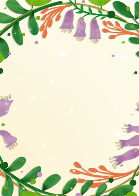 Flower Promotion With Simple Spring Watercolor Aesthetics Page Border