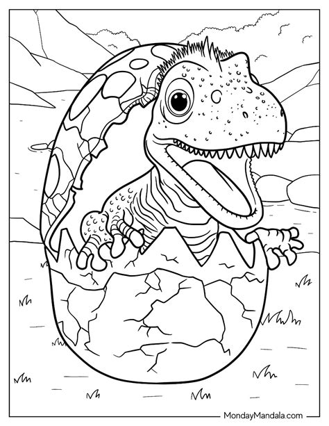 20 Dinosaur Egg Coloring Pages Free Pdf Printables