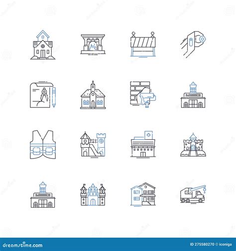Hvac Design Line Icons Collection Ventilation Heating Cooling