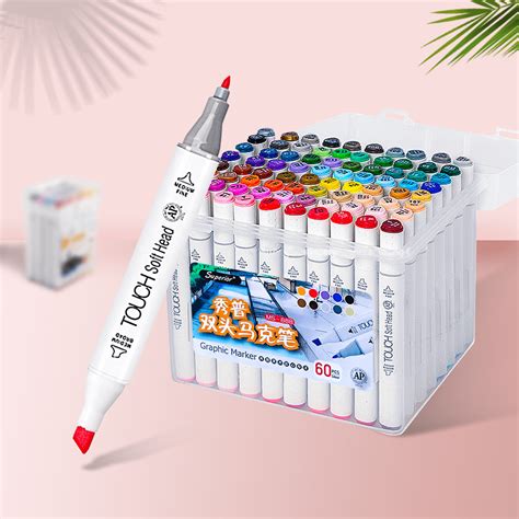 60 Colors Marker Pen With Double Head Colormate Art Craft