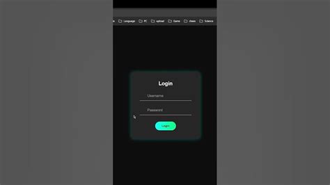 Futuristic Form Html Css Youtube