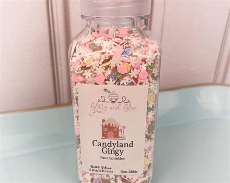 Candyland Gingy Fake Christmas Sprinkles Polymer Clay Sprinkles Clay Sprinkles Fake Bake
