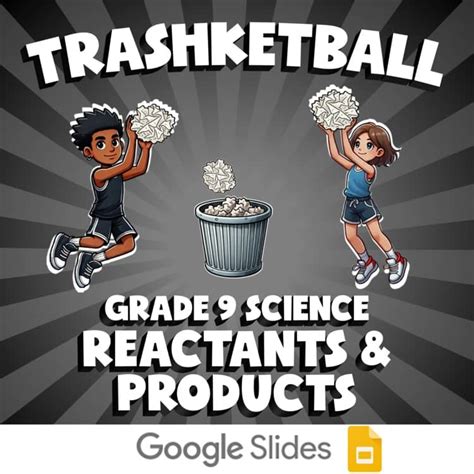 Reactants And Products Trashketball Science Game No Prep Grade 9 Review