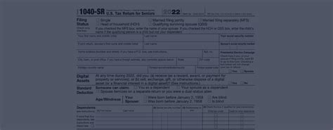 Form 1040sr ᐉ 2022 Irs 1040 Sr Tax Form Instructions Printable