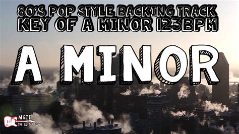 80s Pop Style Guitar Backing Track Jam In A Minor Youtube