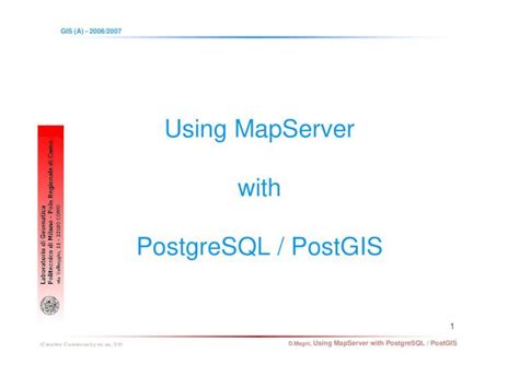 Pdf Using Mapserver With Postgresql Postgis Dokumentips