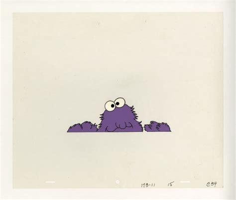 Sesame Street Cookie Monster Production Cel Id Jansesame22265 Van