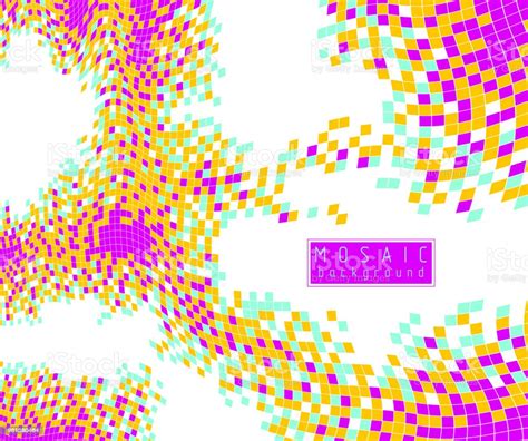 최소한의 기하학적 벡터 아트 모자이크 타일의 아름 다운 차원 그림 현대 유행 템플릿을 복사 및 텍스트에 대 한 공간 안내 책자 잡지 광고 배너 포스터에 대 한 사용 가능 0