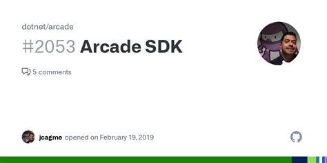 Arcade Sdk · Issue 2053 · Dotnetarcade · Github