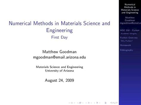 Pdf Numerical Methods In Materials Science And Engineering Dokumen Tips