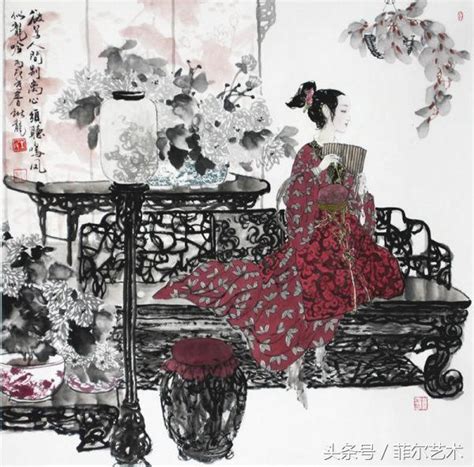 「國畫欣賞」中國畫家朱新龍的古代人物畫作品展示 每日頭條
